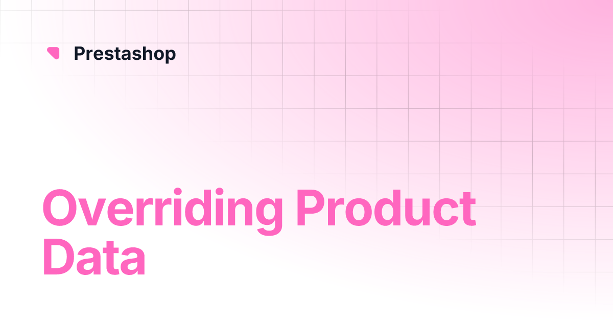 Overriding Product Data Prestashop