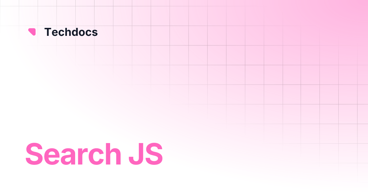 Search JS | Techdocs